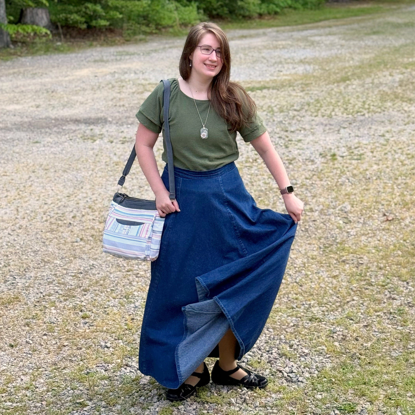 Modest Long Denim Skirt for Women | Evelyn Style Skirt – Modesty n Mind