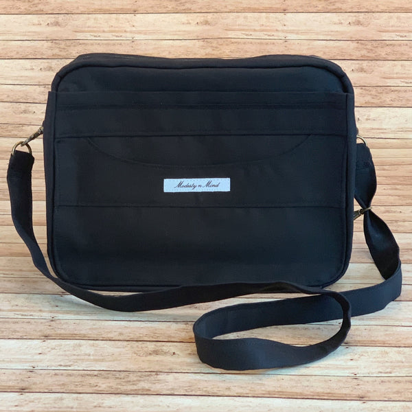 Purse Style Bible Cover | Solid Black Bible Bag – Modesty n Mind